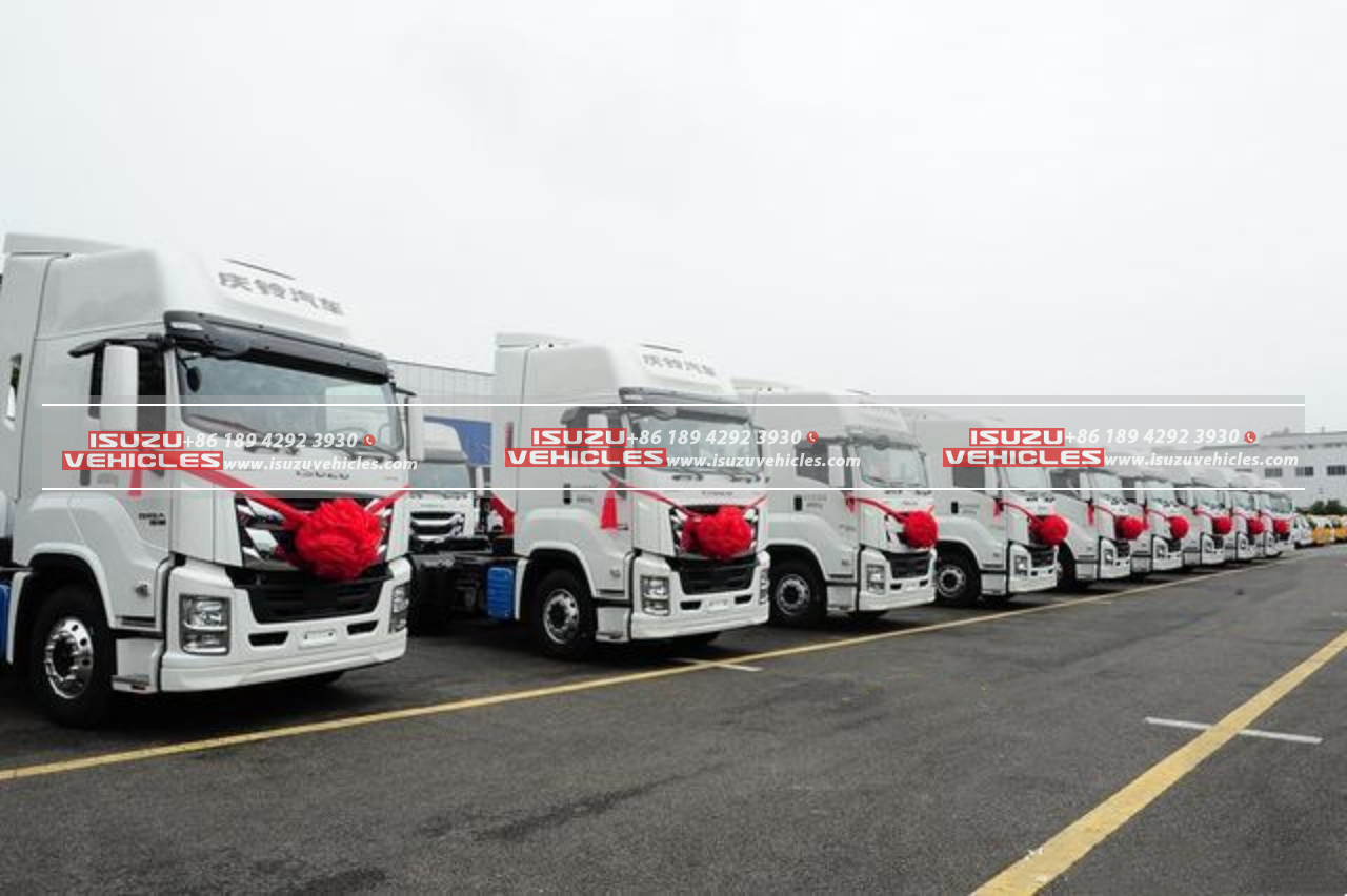 4 Qingling ISUZU GIGA Tractor Trucks Exported to Mongolia - ISUZU Vehicles
