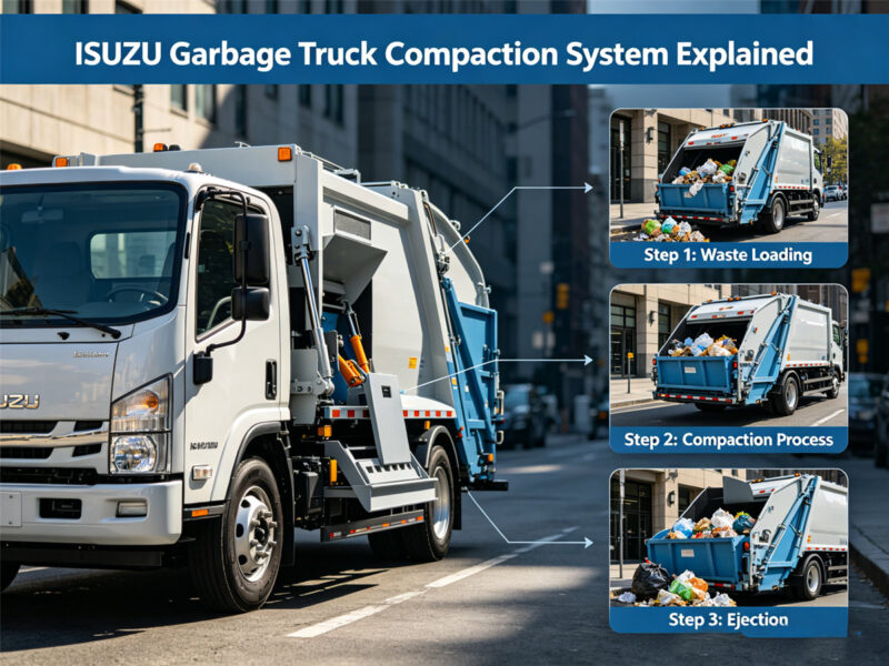 ISUZU Garbage Truck Compaction System Explained - ISUZU Vehicles